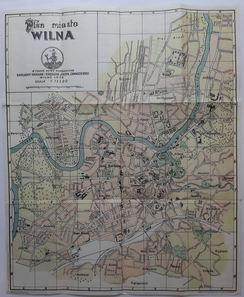 PLAN miasta Wilna. Wydanie nowe, poprawione. Skala 1:12 500 ...