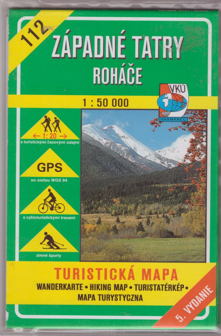 ZAPADNE Tatry. Rohače. Turisticka mapa. Wanderkarte. Hiking map ...