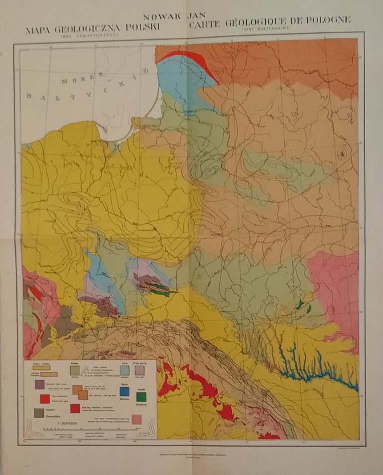 Mapa geologiczna Polski (bez czwartorzędu). Carte geologique de Pologne ...