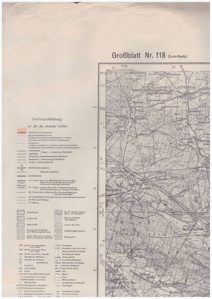 GLEIWITZ /Gliwice/. Grossblatt Nr. 118. Sondersausgabe. Mapa w skali 1: ...