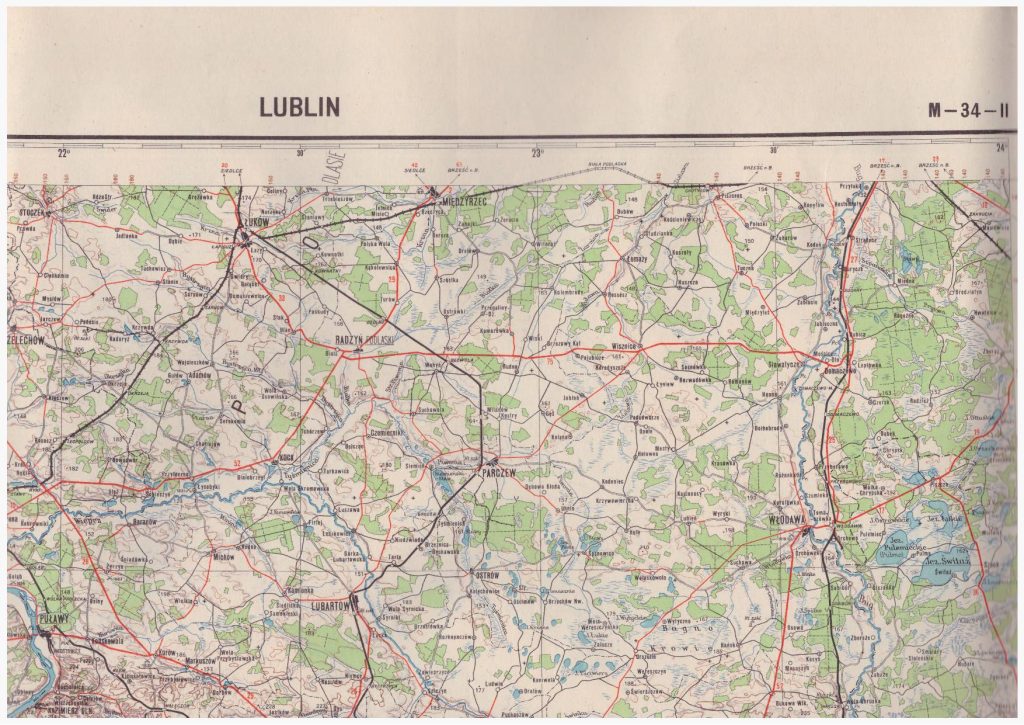 LUBLIN. M 34 II. Mapa Polski i krajów ościennych 1:500 000 ...