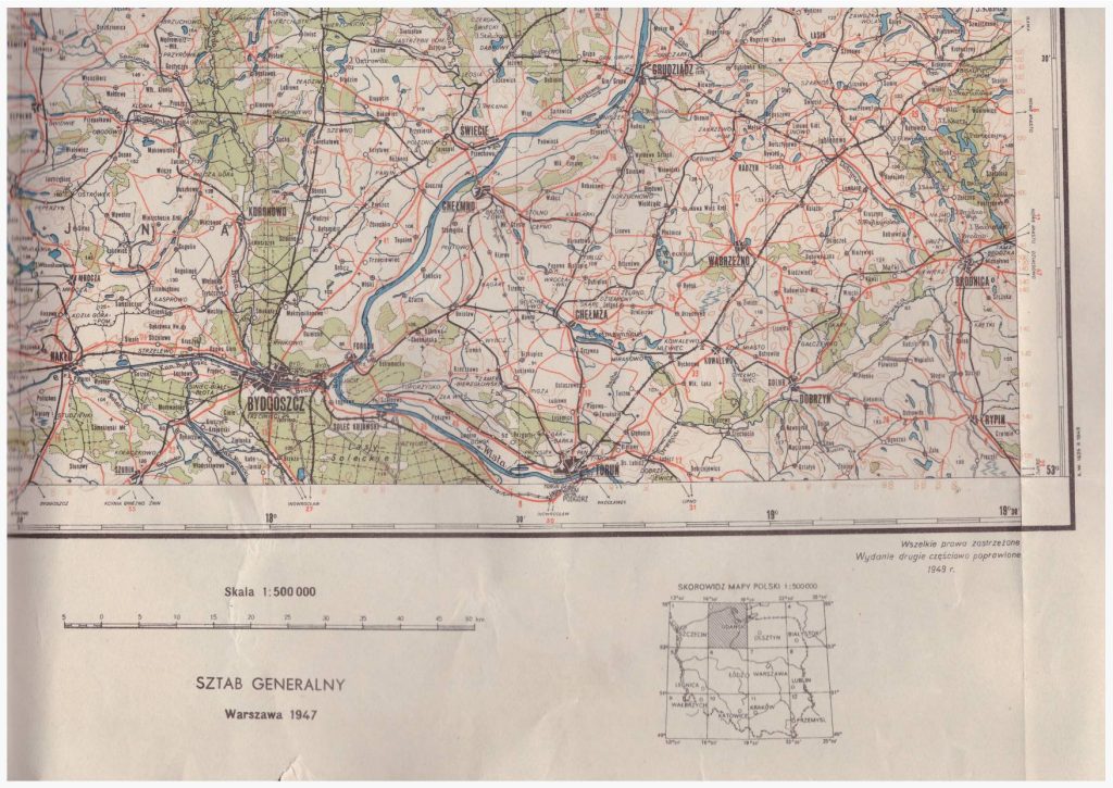 MAPA Polski w skali 1:500 000. WIG. Arkusze 1-12. (Komplet ...