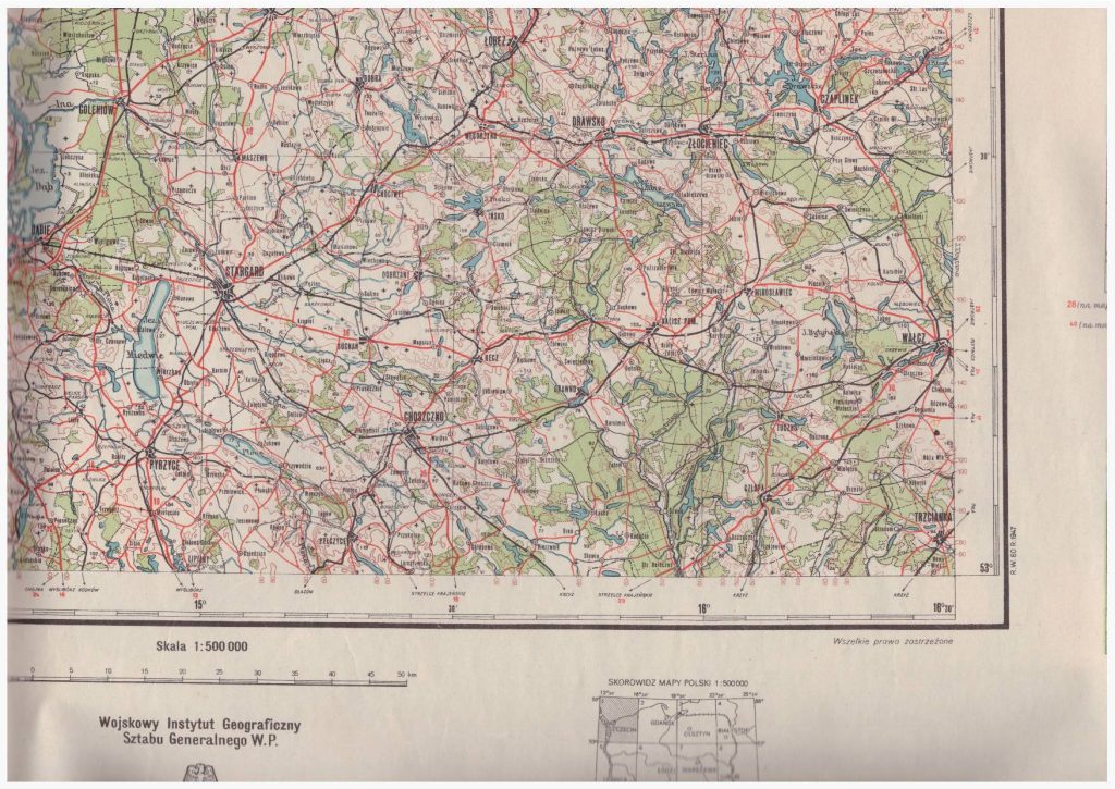 MAPA Polski w skali 1:500 000. WIG. Arkusze 1-12. (Komplet ...